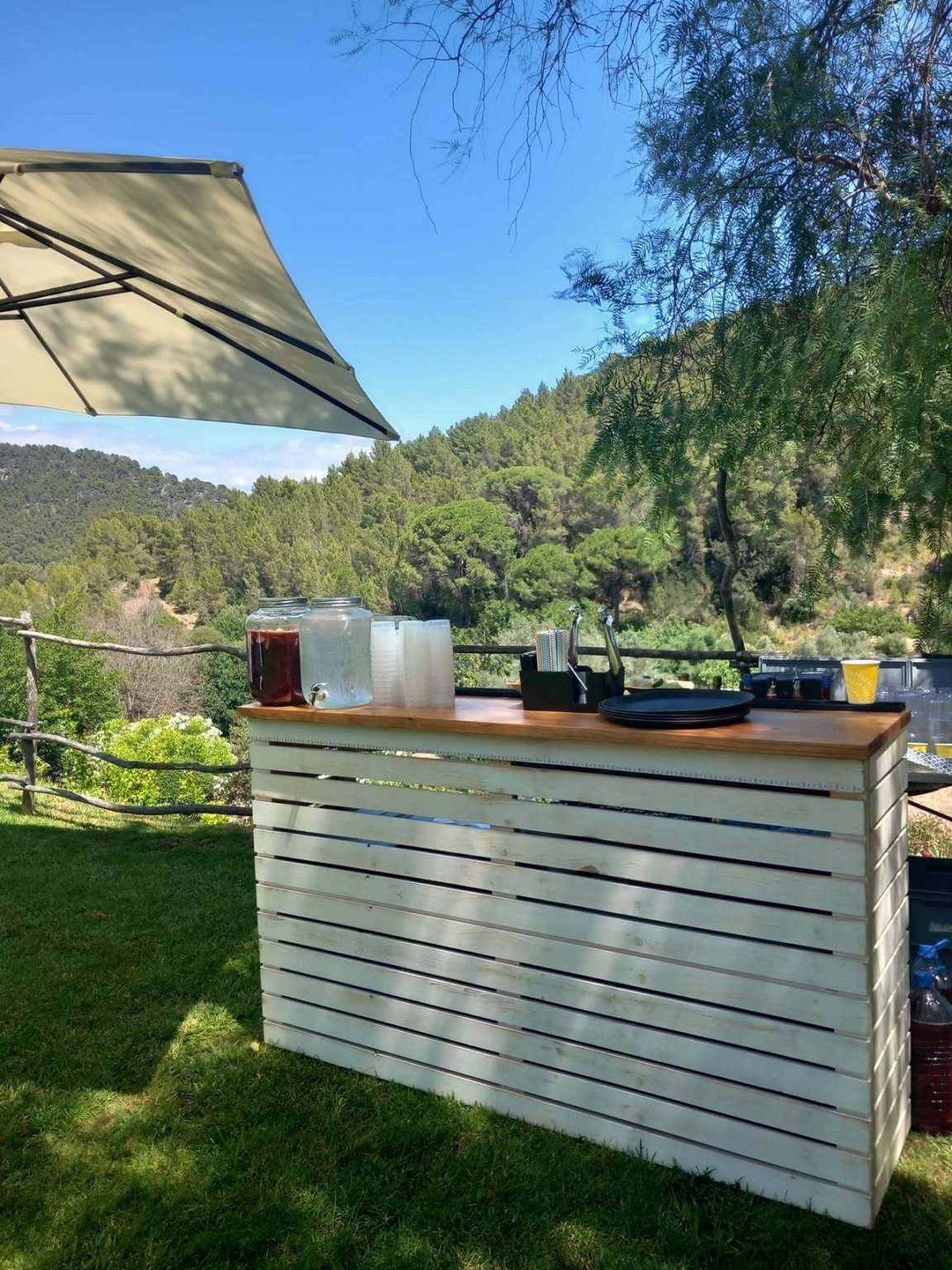 Bar | white wooden slats – Gloria Events